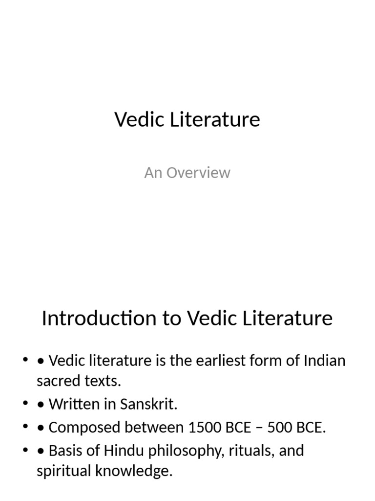 Vedic Literature | PDF