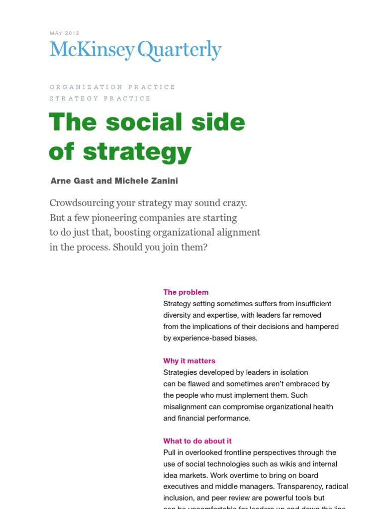 Social Side of Strategy | PDF
