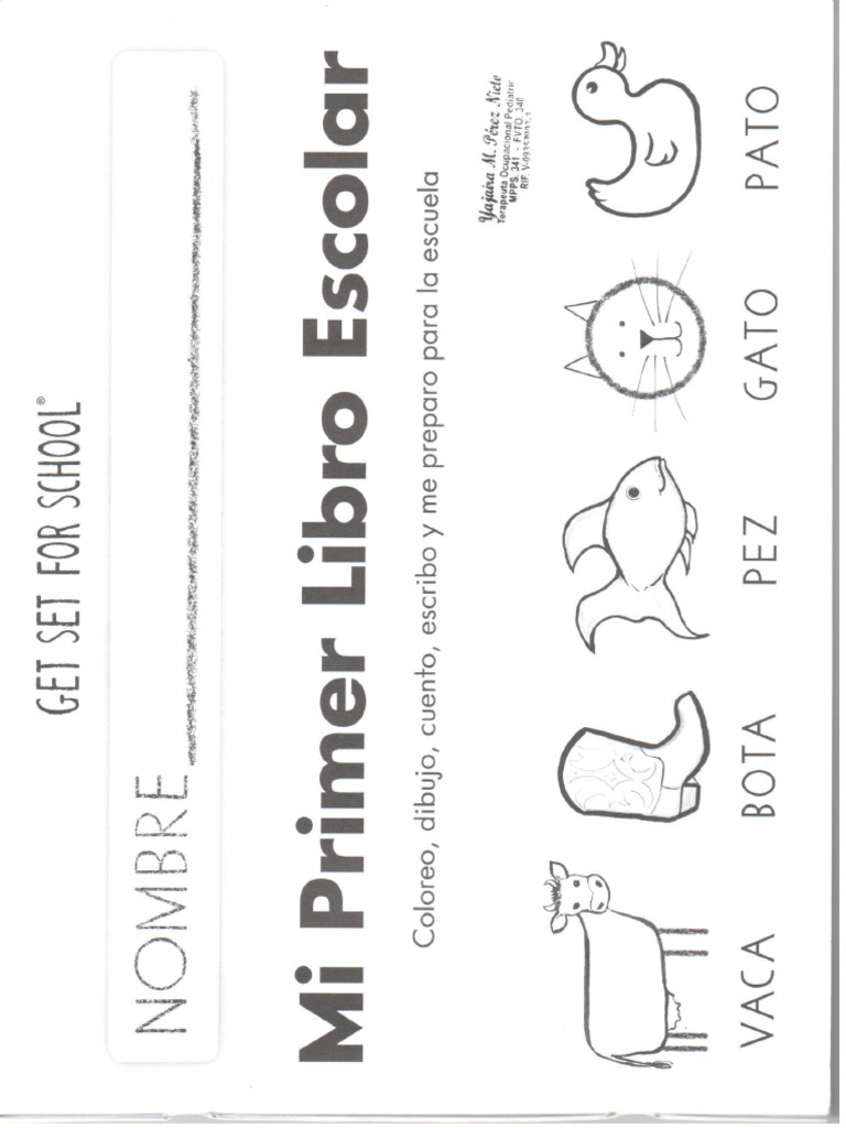 Mi Primer Libro Escolar Sala de 5 y 1° Grado - 251007 - 103727 | PDF