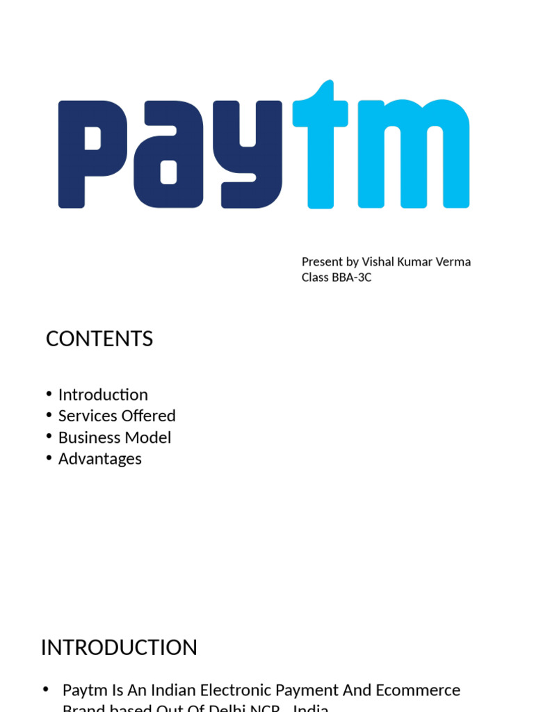Overview of Paytm's Business Model | PDF