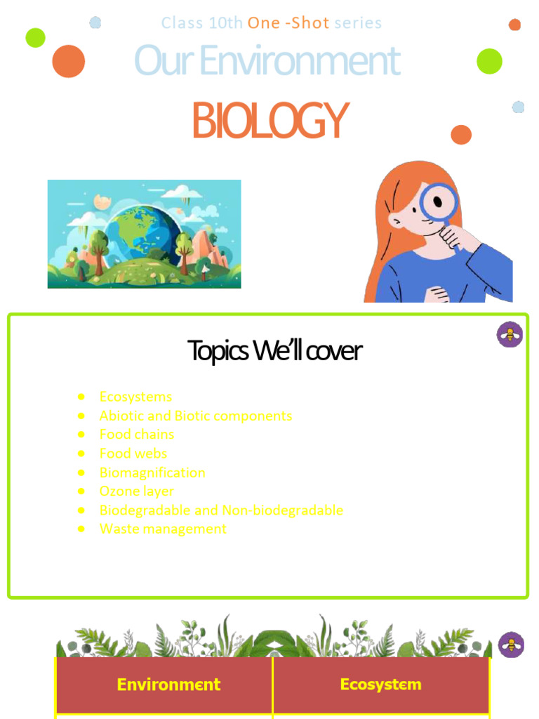 Class 10 Notes on Ecosystems | PDF | Ecosystem | Nature