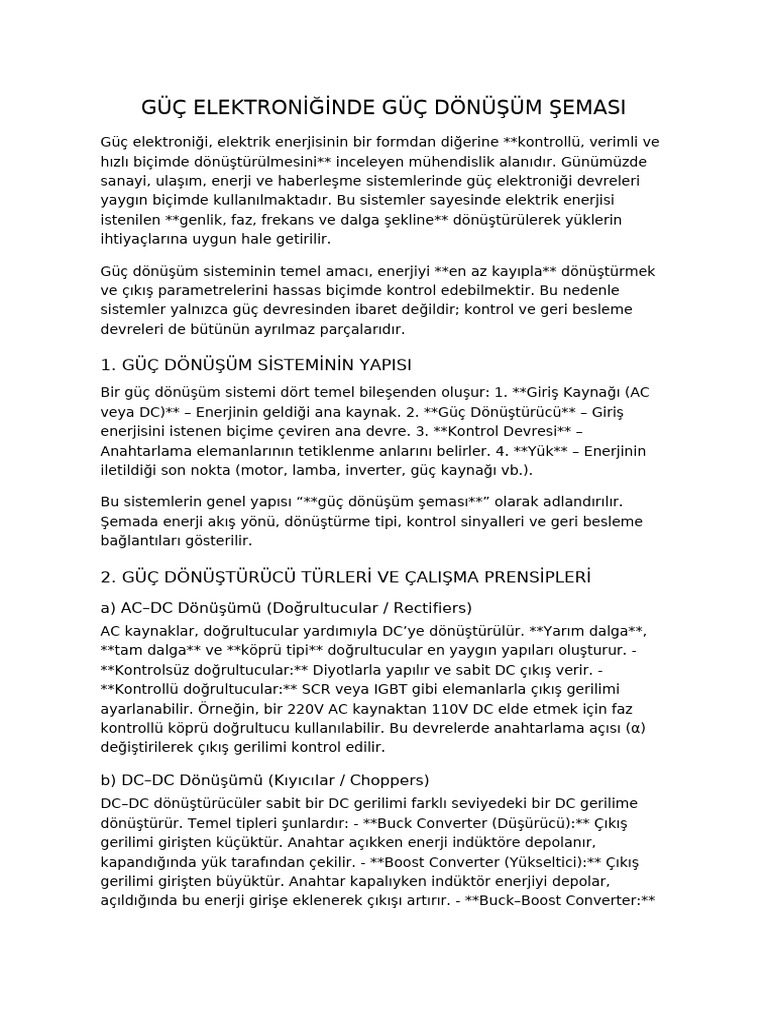 Guc Donusum Semasi Ayrintili | PDF
