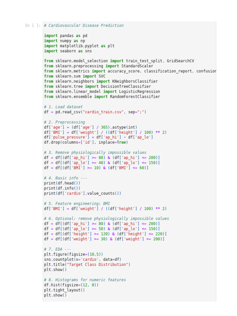 Cardiovascular Disease Prediction | PDF | Applied Mathematics | Algorithms