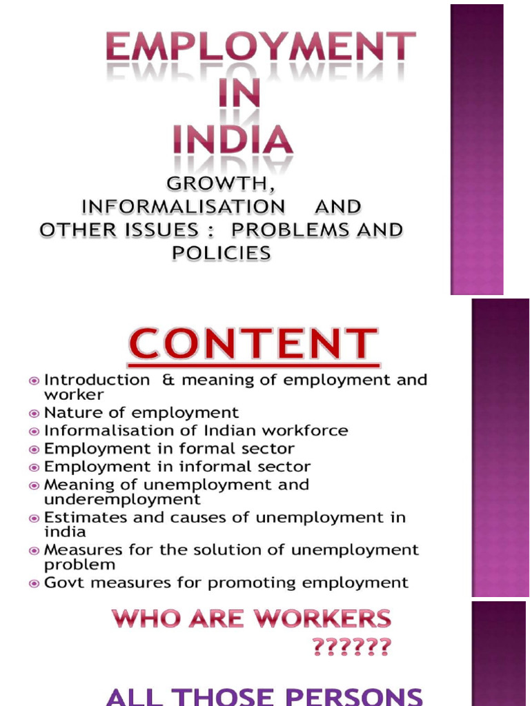 Workforce Distribution in India 2011-12 | PDF