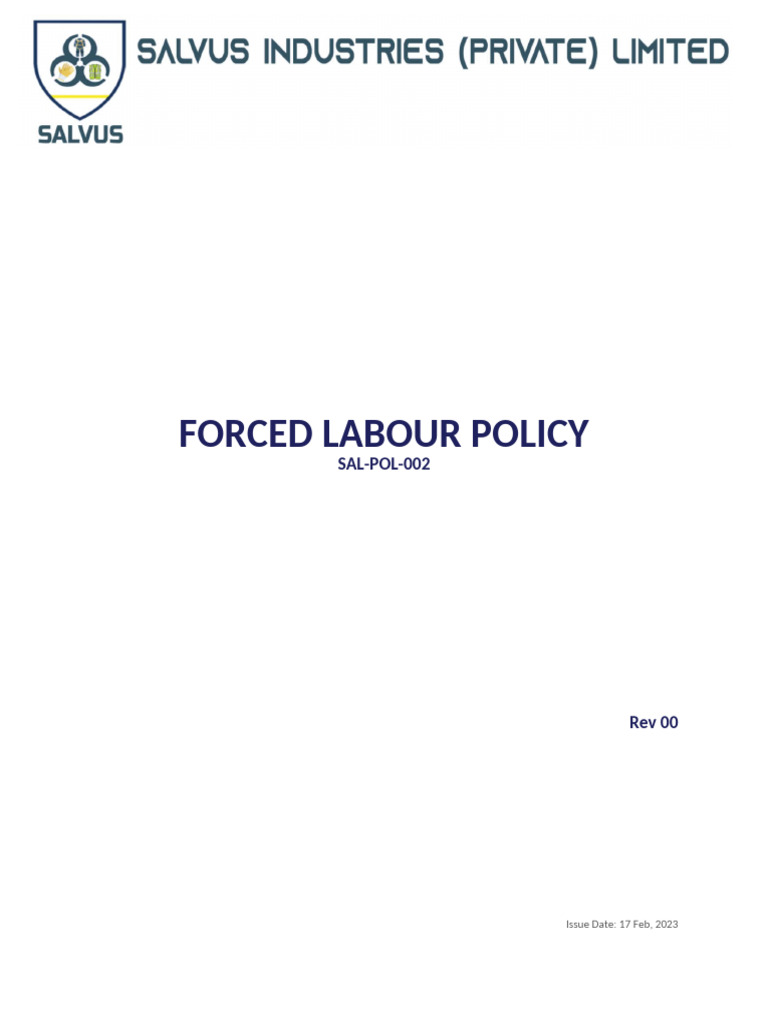 Forced Labour Policy Overview | PDF