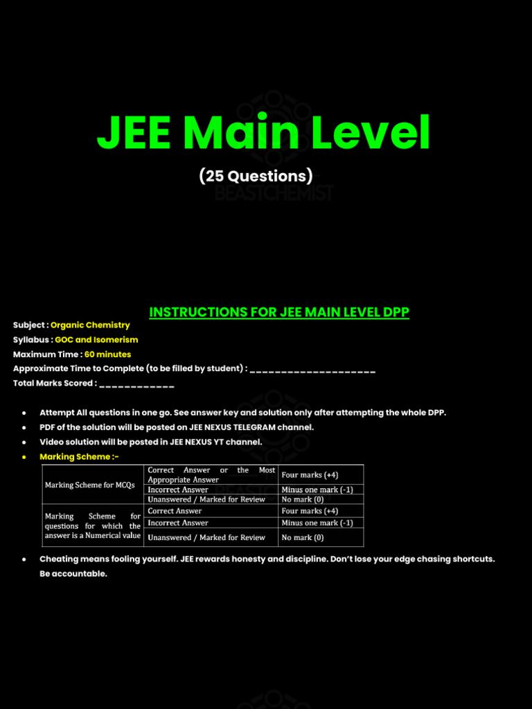 Solution of GOC and Isomerism DPP | PDF | Isomer | Physical Sciences