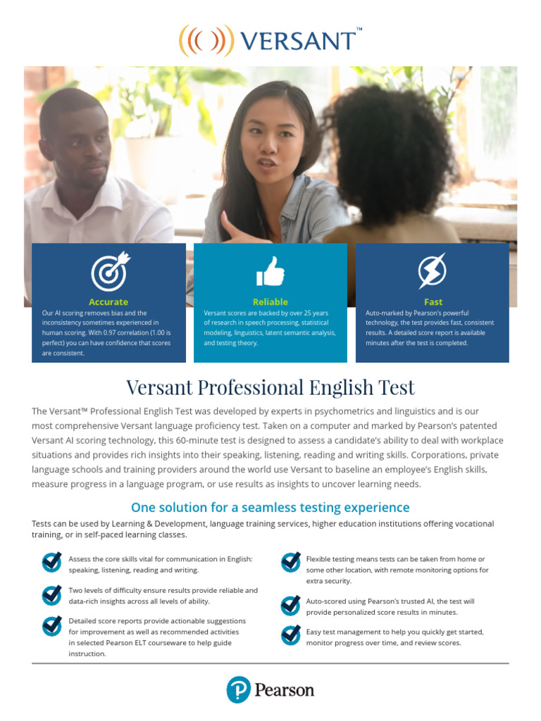 Versant Professional English Test 1 | PDF | Cognition | Learning