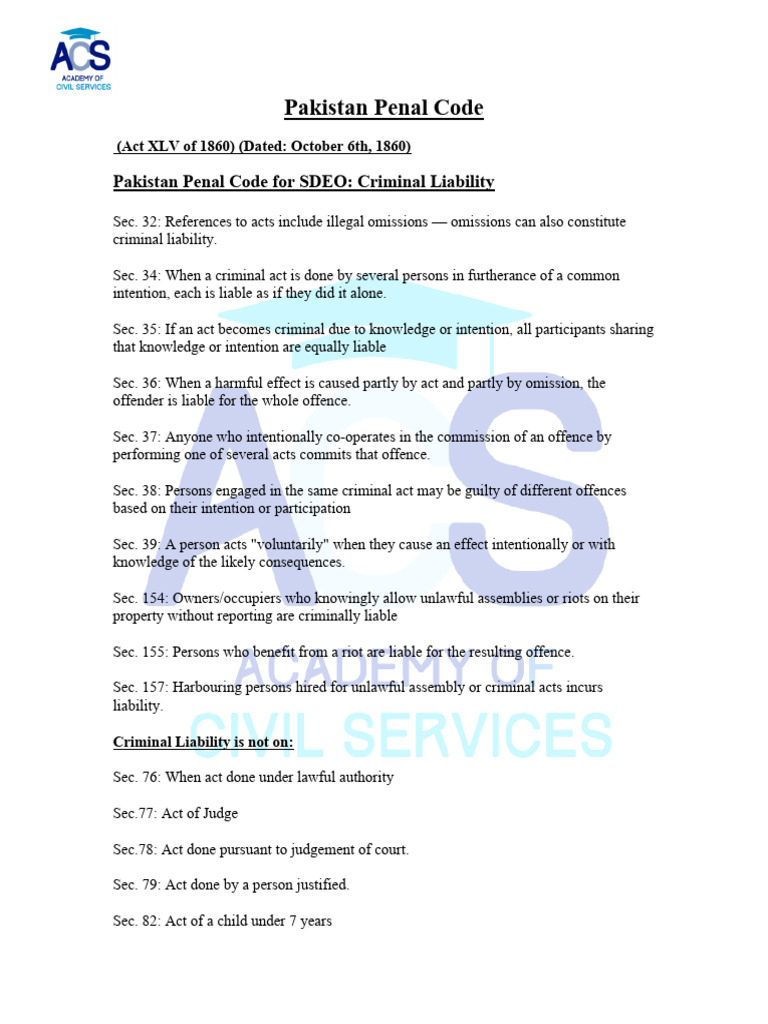 SDEO PPC One-Liners | PDF | Aiding And Abetting | Crimes