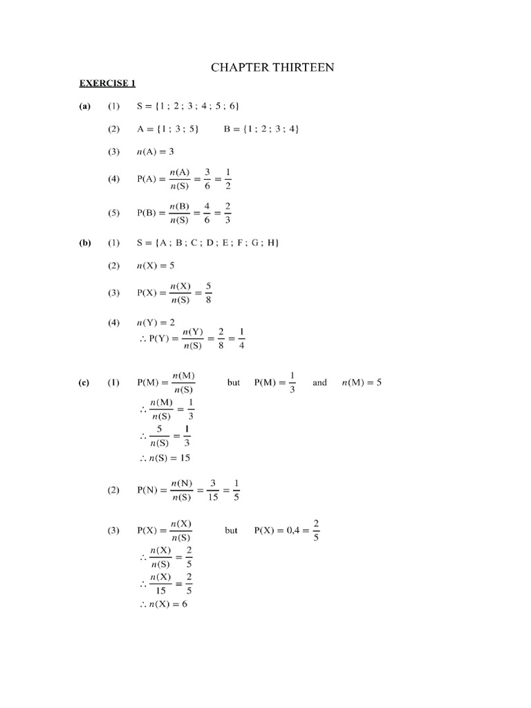 Chapter 13 - Probability | PDF
