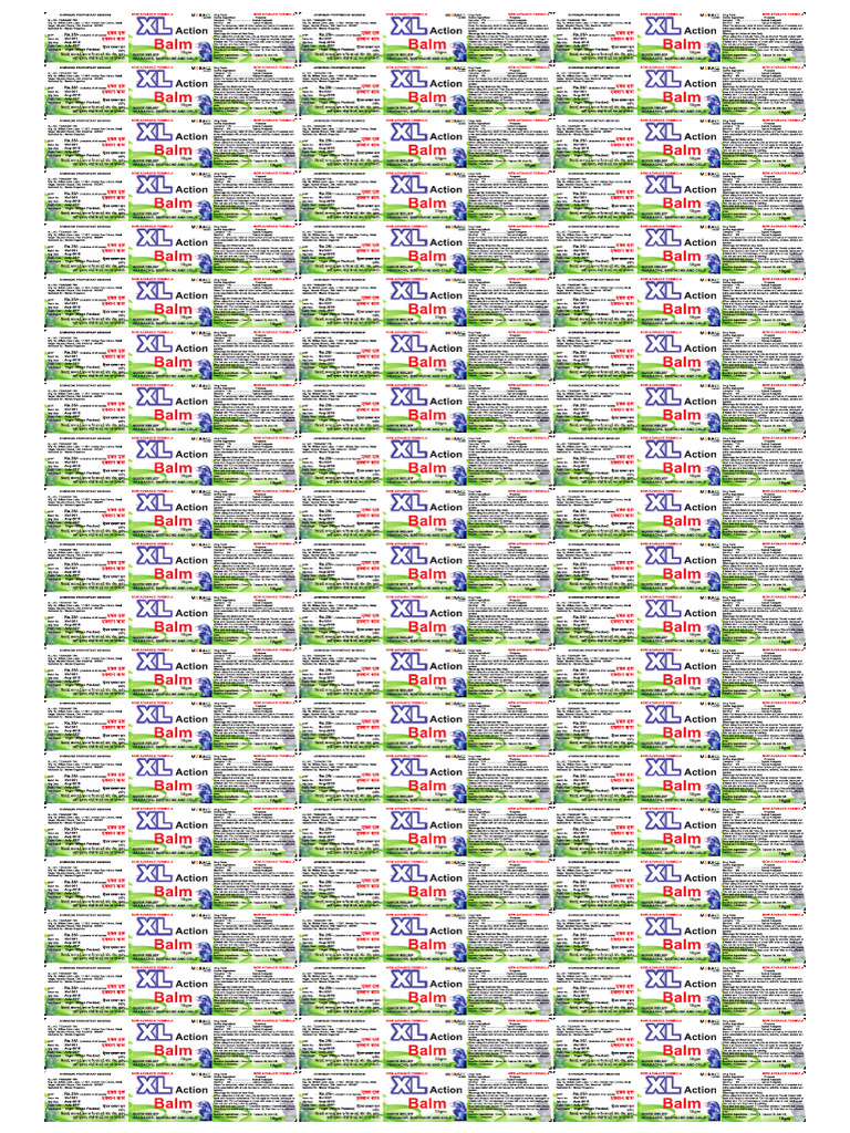 XL Balm Sticker PDF | PDF