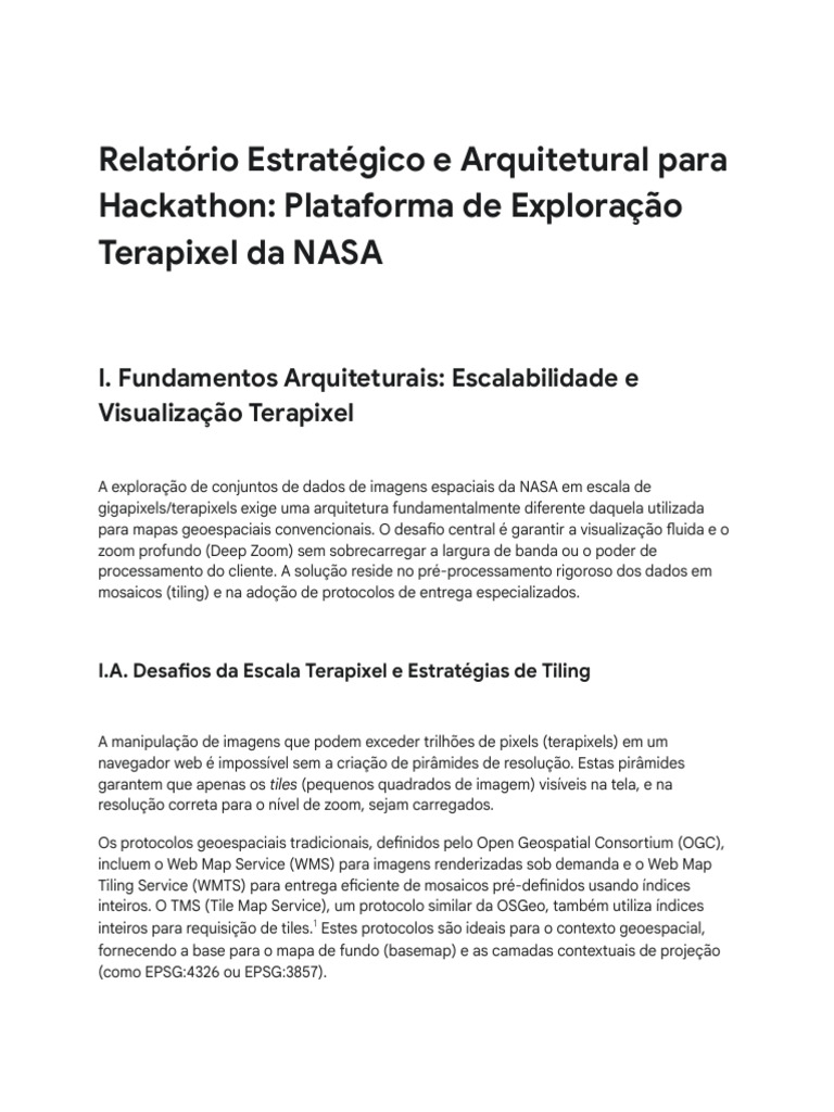 Arquitetura para Visualização Terapixel da NASA | PDF | Tempo | Satélite