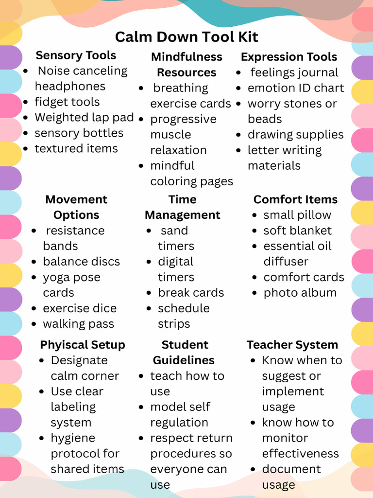 Calm Down ToolKit | PDF
