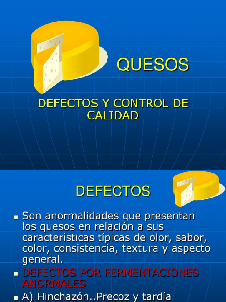 Defectos y Control de Calidad del Queso | PDF | Queso | Fermentación