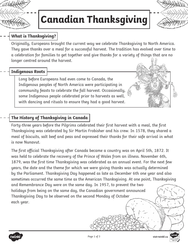 Shem Nkebemiso Élève - Canadian Thankgiving | PDF | Observances | Gratitude
