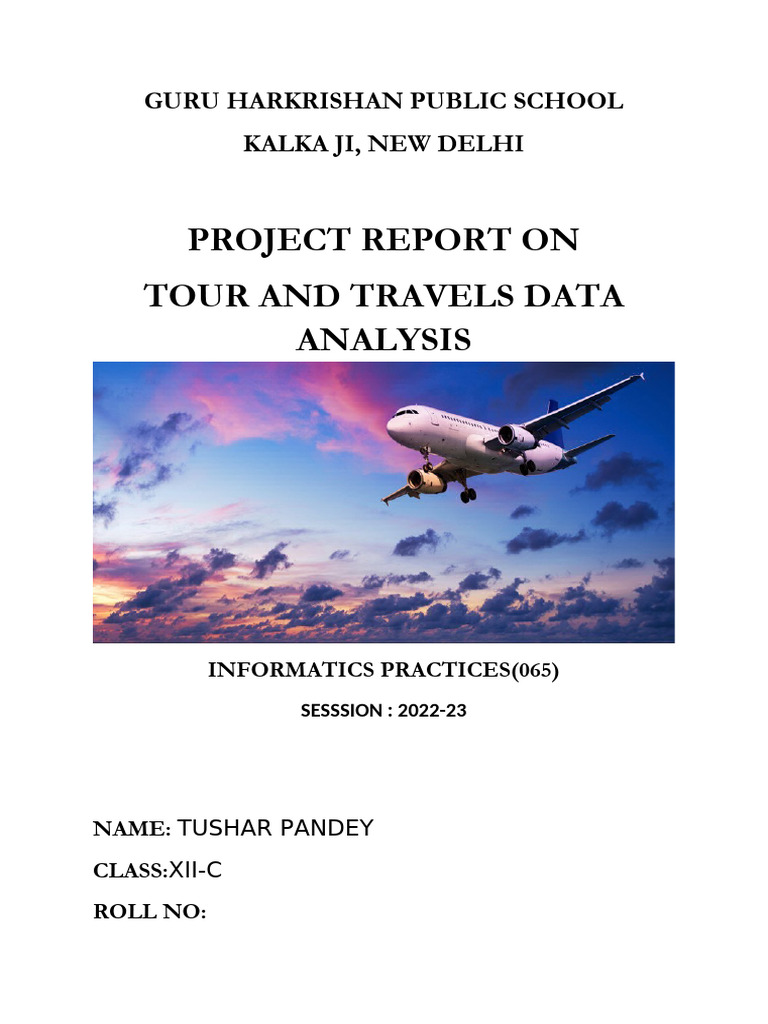 Tour and Travels Project (IP) | PDF | Python (Programming Language) | Comma Separated Values