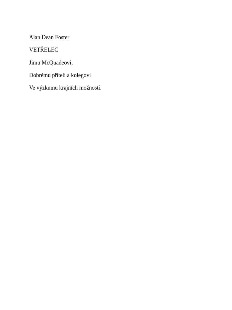 Avp Foster, Alan Dean - Vetrelec - Alan Dean Foster | PDF