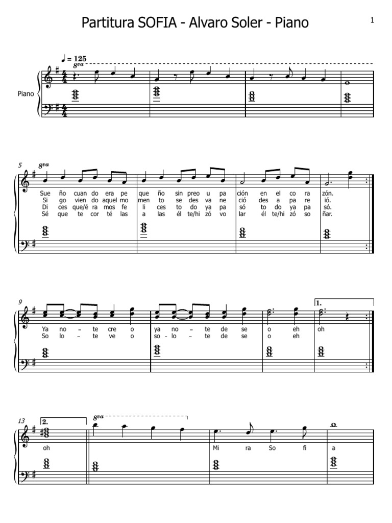 Sofia Alvaro Soler Altsax | PDF
