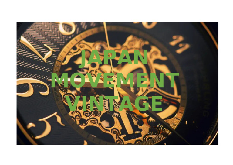Japan Movement Watch | PDF