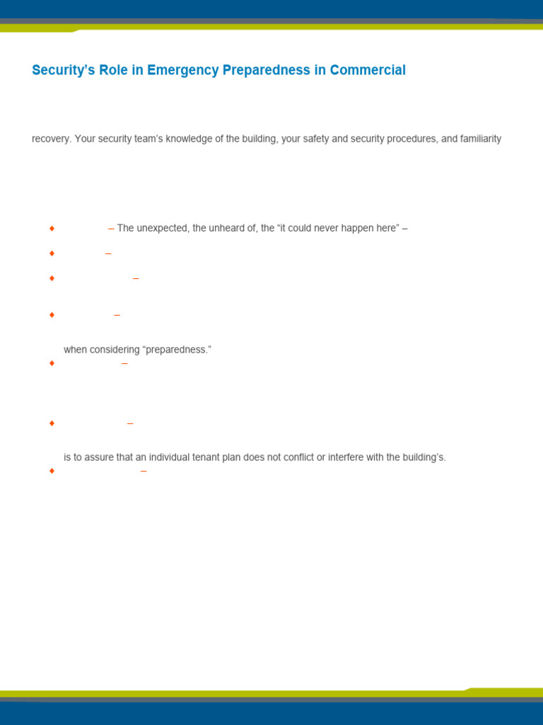 Security Roll Emergency Preparedness | PDF | Emergency Management | Emergency