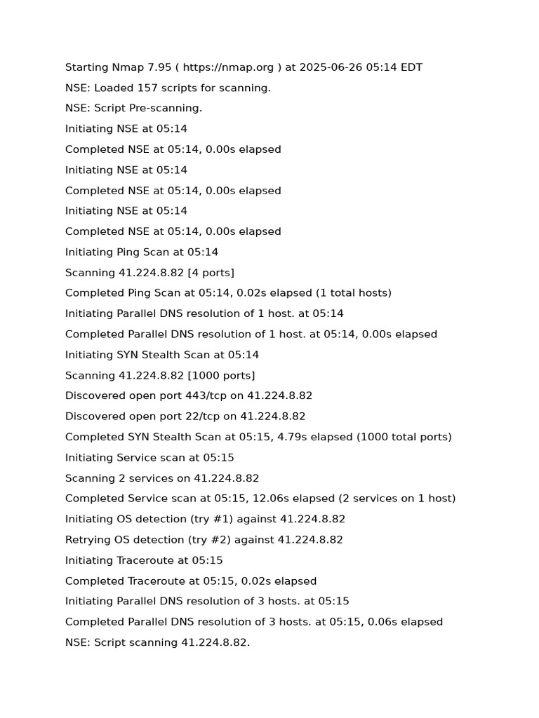 Nmap Scan Report for 41.224.8.82 | PDF | Transport Layer Security ...
