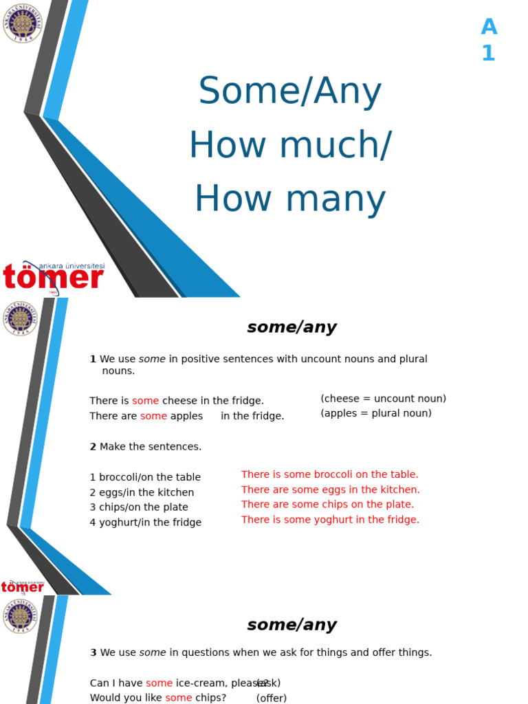 Understanding Some, Any, How Much, and How Many | PDF | Linguistic ...