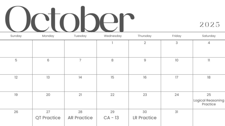 October Schedule | PDF