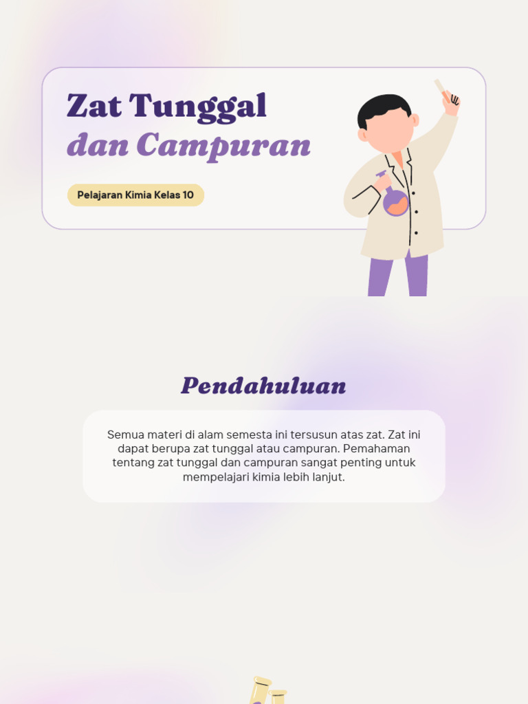 Zat Tunggal dan Campuran dalam Kimia | PDF
