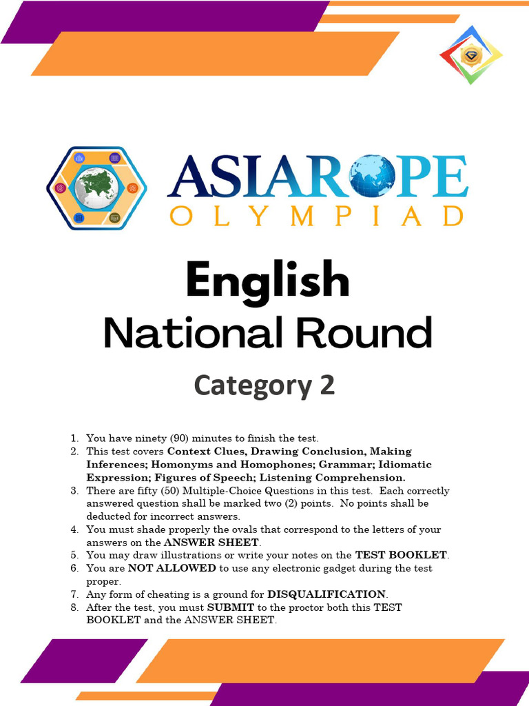 Category 2 Test: Language Skills Assessment | PDF | Virus | Dna