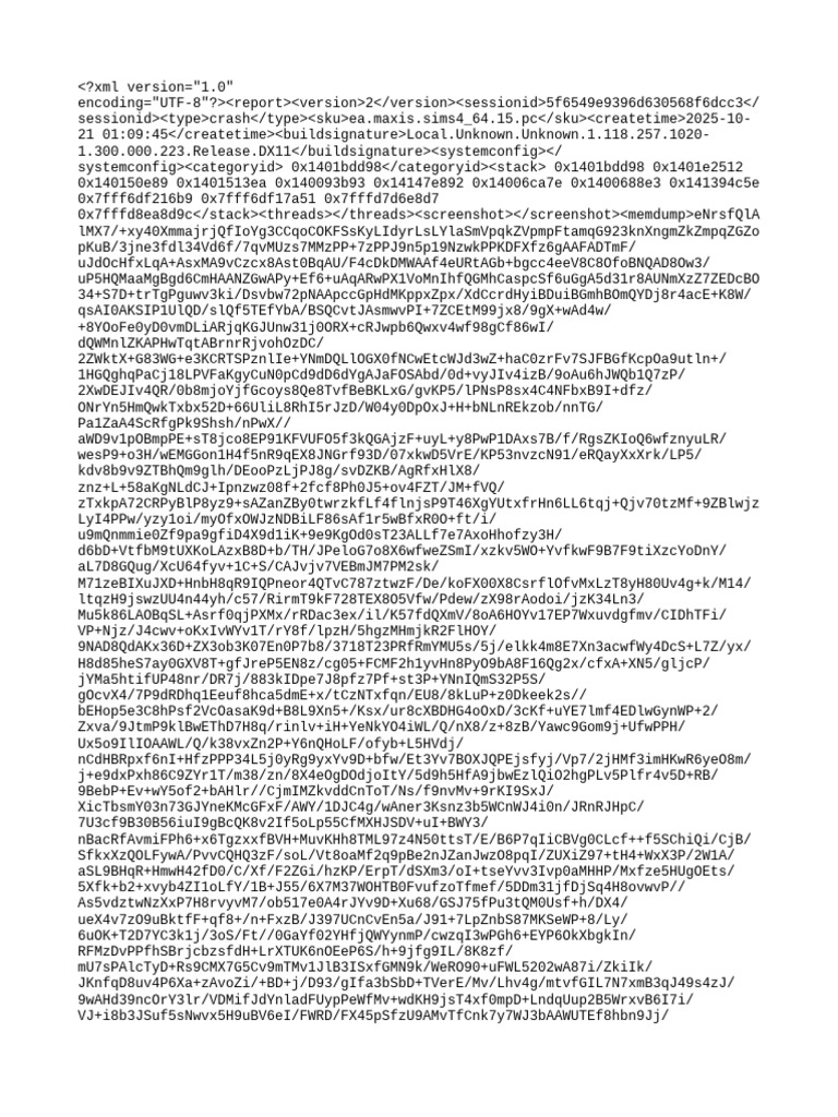Sims 4 Crash Report Analysis | PDF