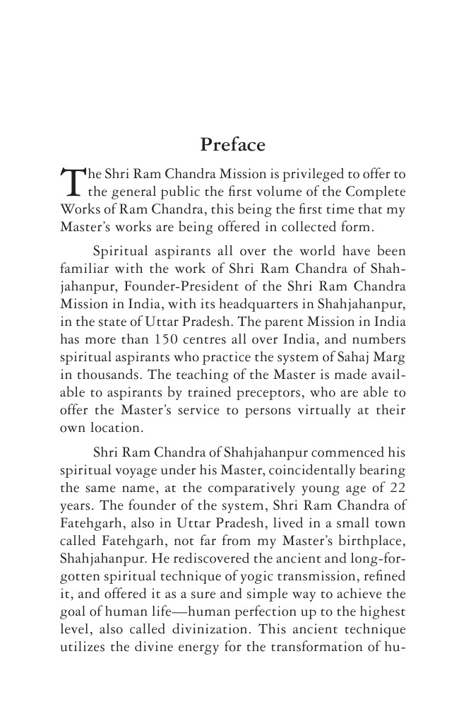Complete Works of Ramchandram - Preface | PDF | Religious Belief And ...