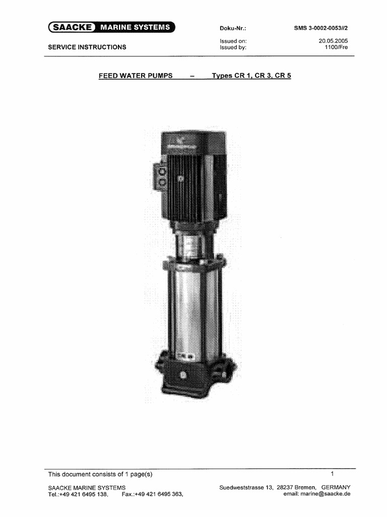 Feed Water Pump | PDF