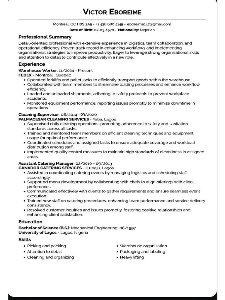 Victor CV | PDF