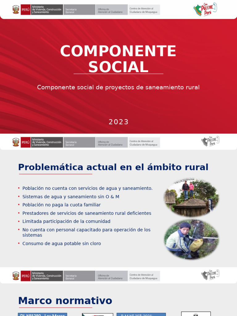 Componente Social 2023 | PDF | Saneamiento | Agua