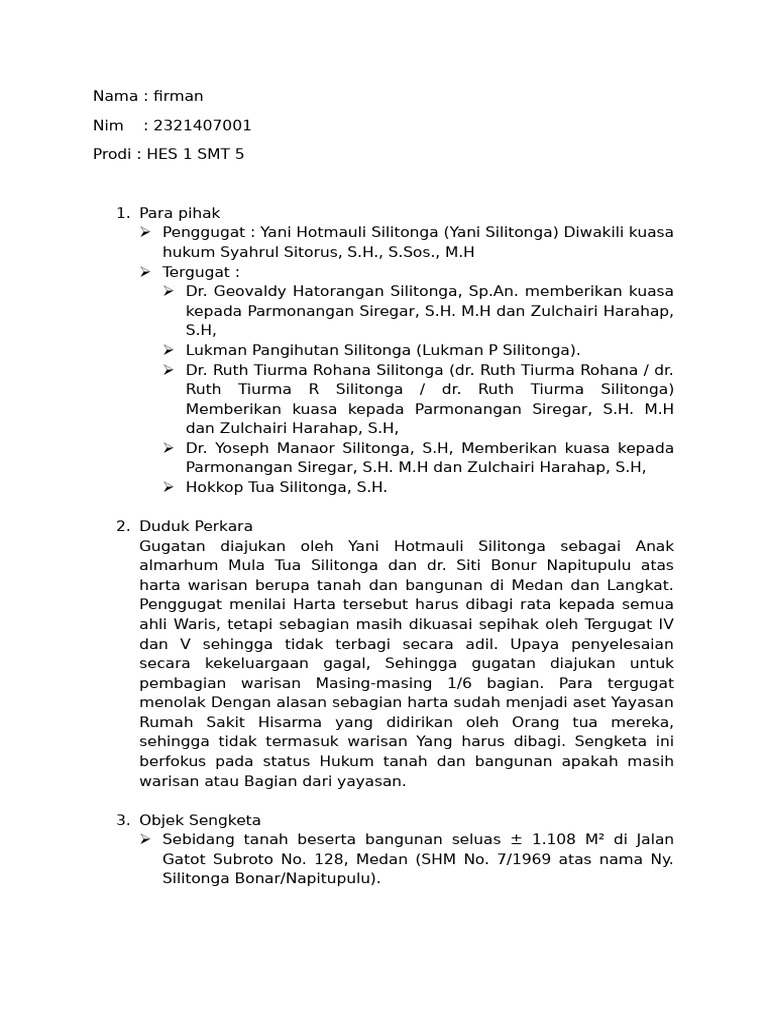 Risal Hukum Acara Perdata | PDF