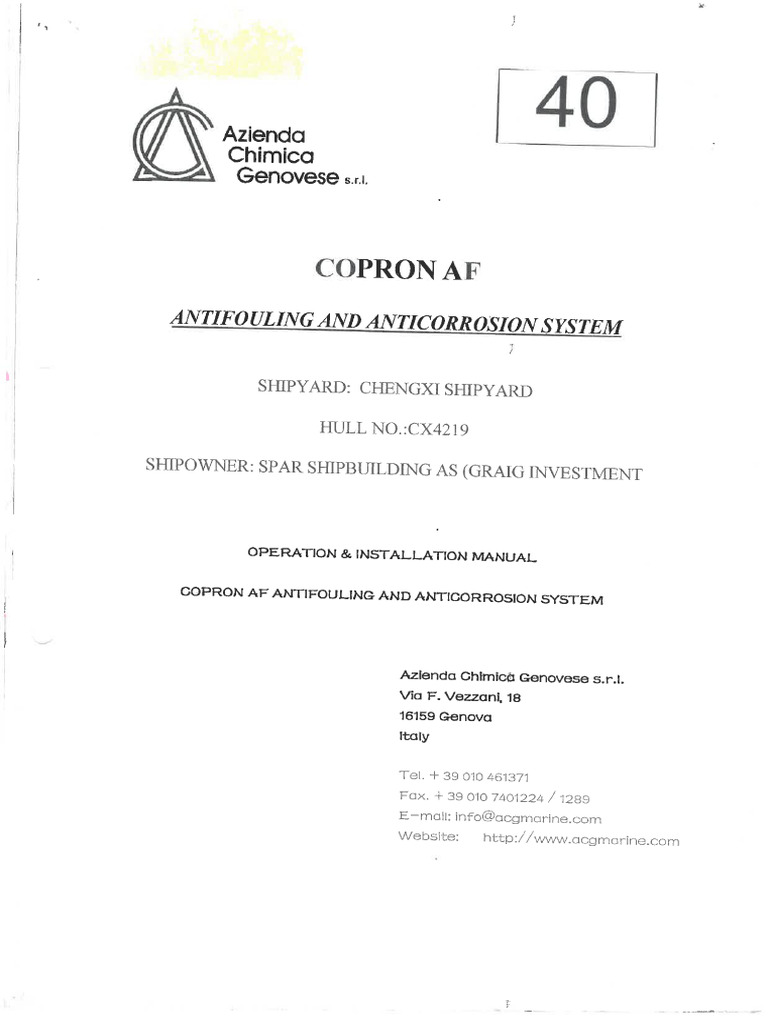 Copron Antifouling | PDF