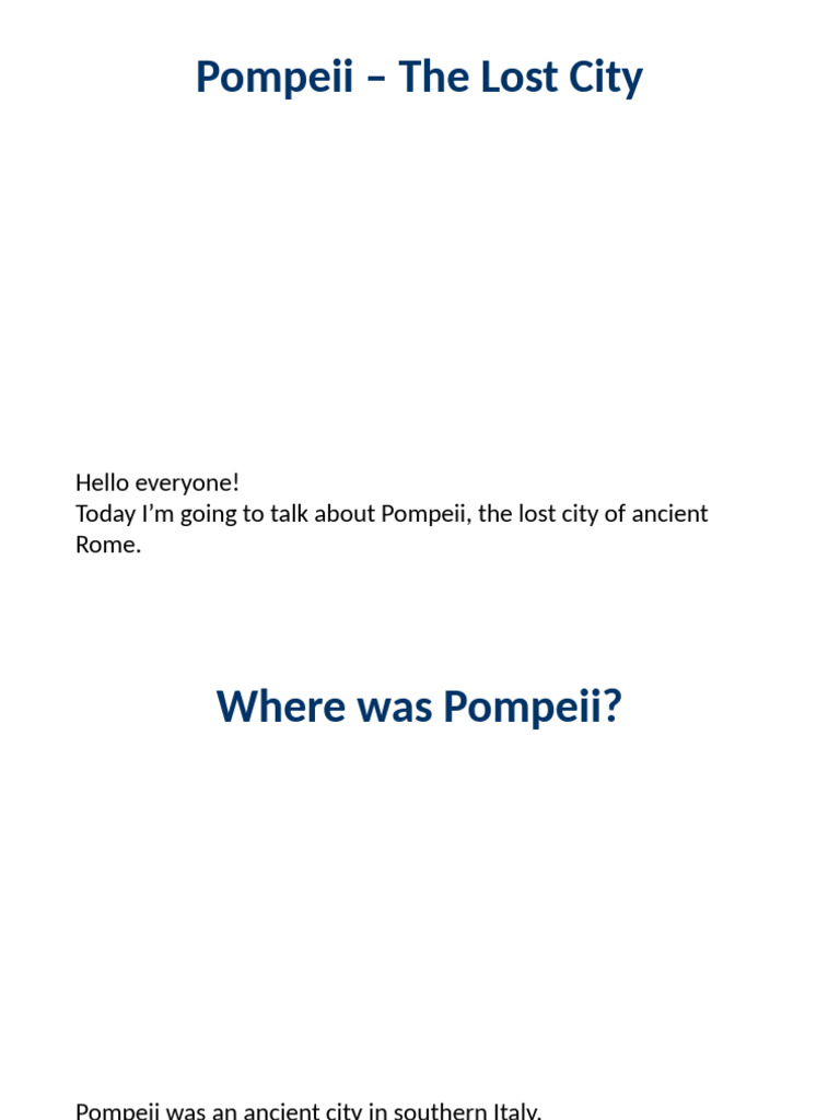 Pompeii The Lost City Final | PDF
