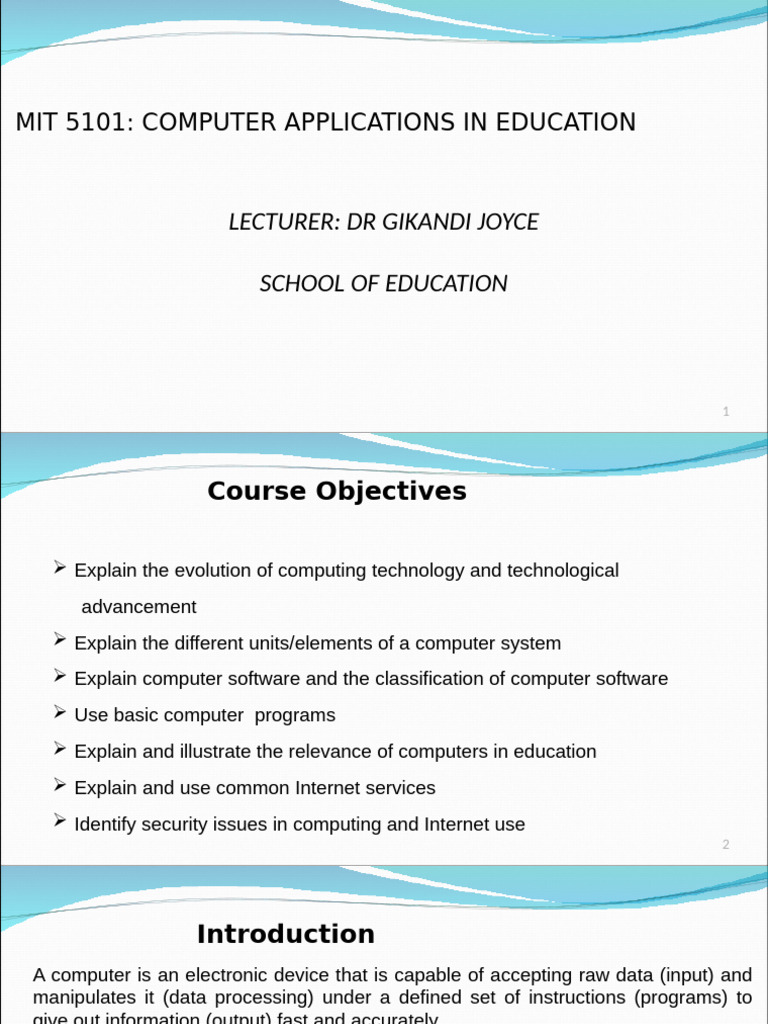 Gikandi Mit 5101 Lecture Pdf Educational Technology Security