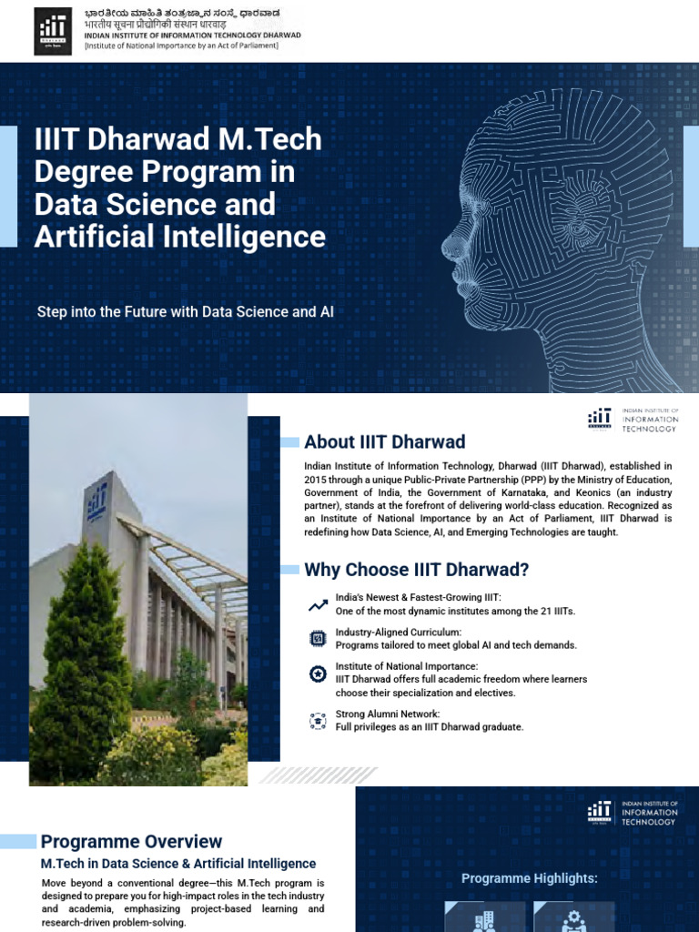 IIIT Dharwad Brochure v4.4 | PDF | Artificial Intelligence | Intelligence (AI) & Semantics