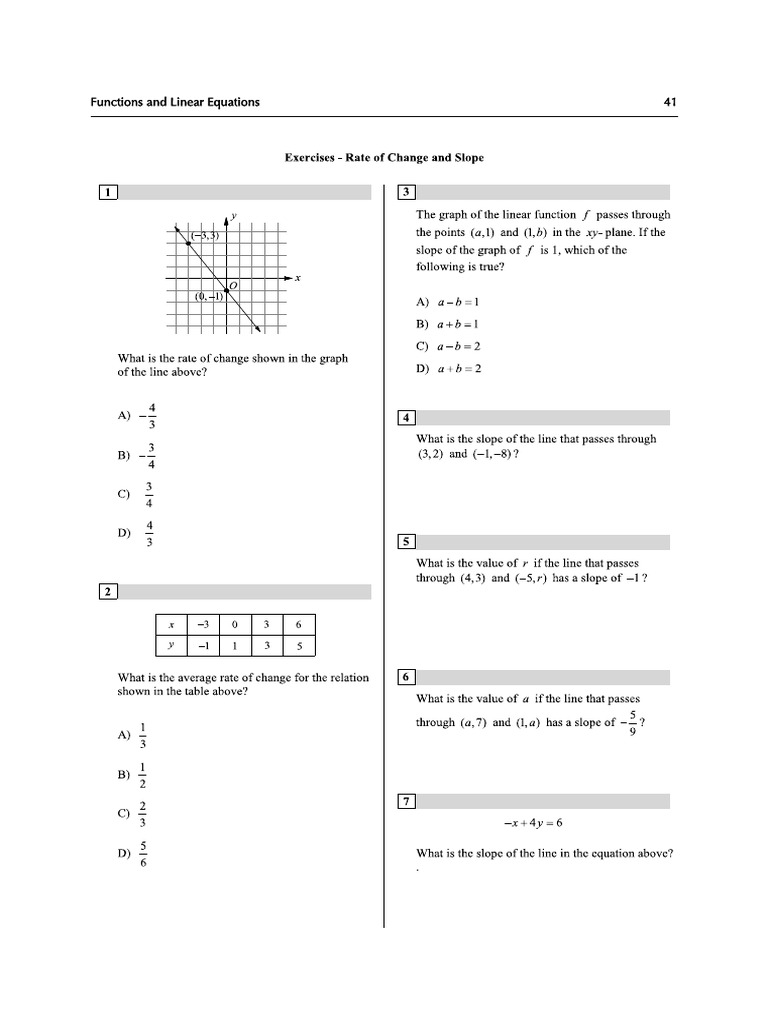 Rate of Change and Slope | PDF