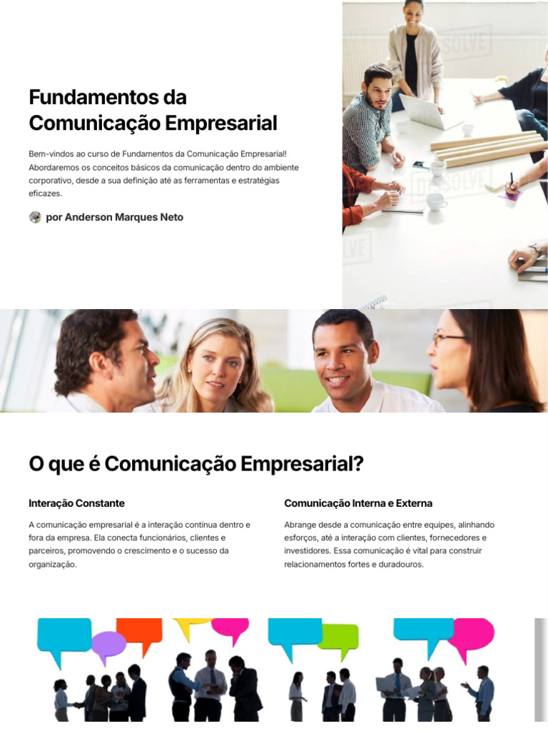 Comunicação Empresarial: Fundamentos e Estratégias | PDF | Comunicação ...