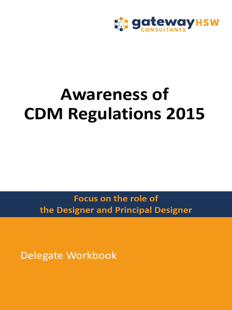 CDM Regulations 2015: Designer Roles Guide | PDF | Occupational Safety ...