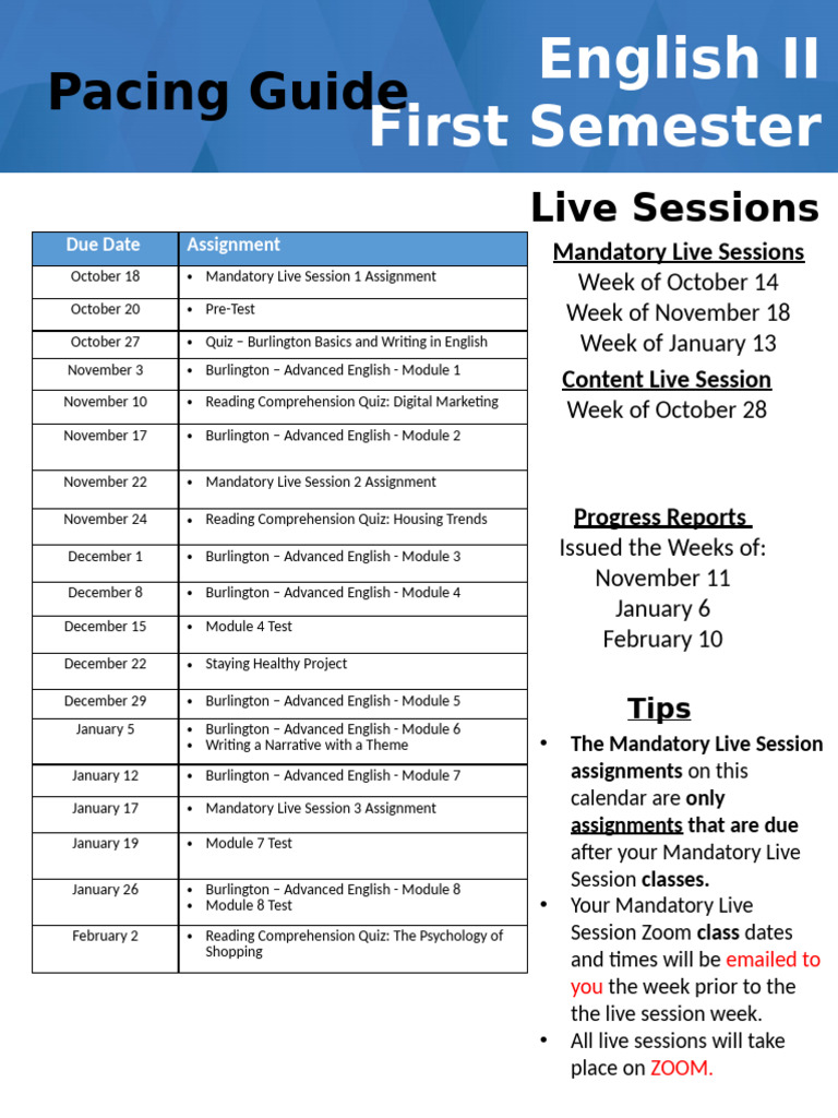 24-25 English II - NewLA Semester 1 | PDF