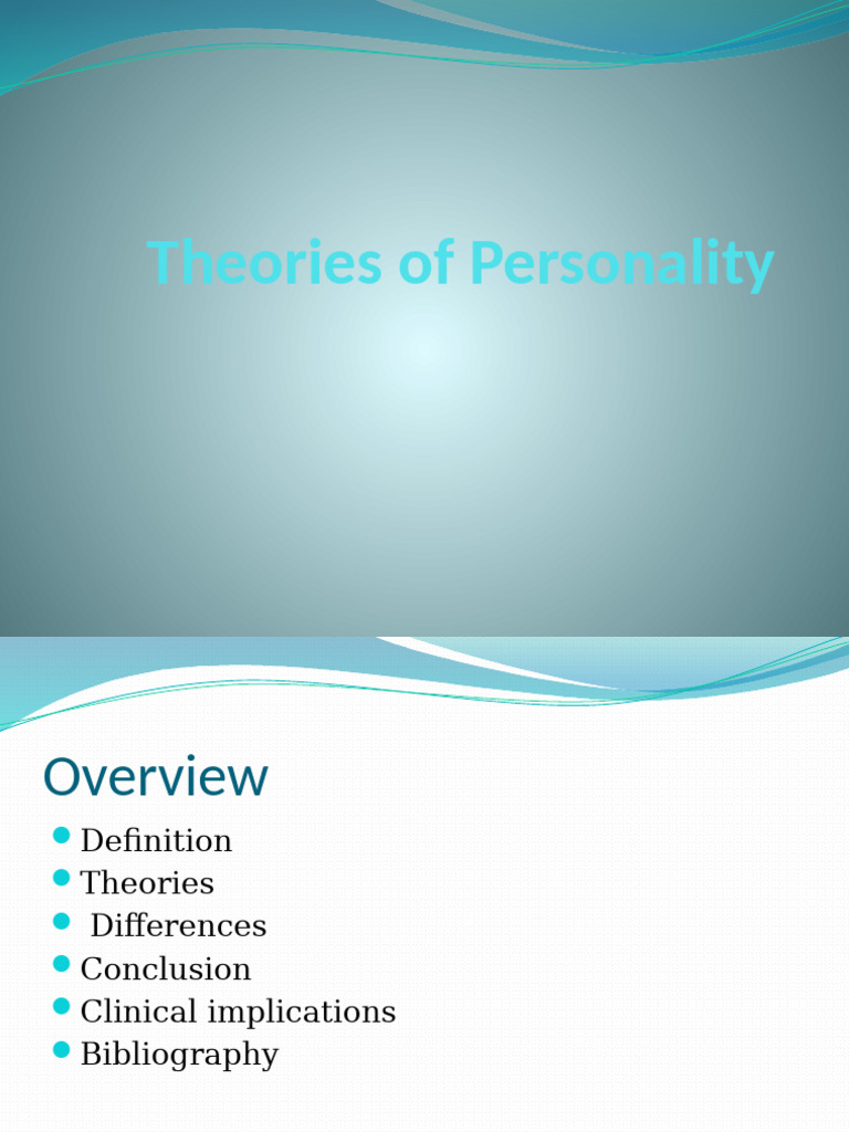 Theories of Personality-1 | PDF | Psychoanalysis | Self Actualization