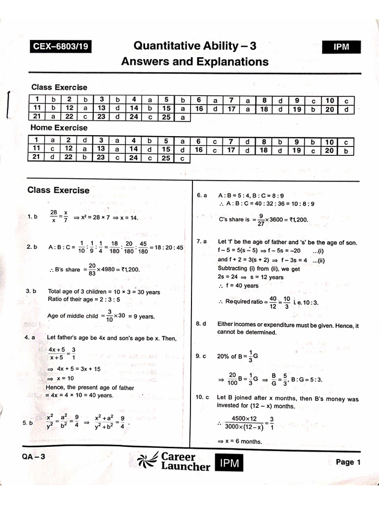 Qa3 Solutions | PDF