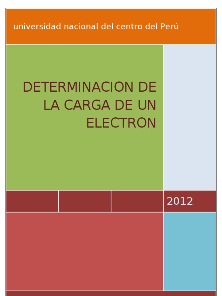 Determinacion de La Carga Del Electron