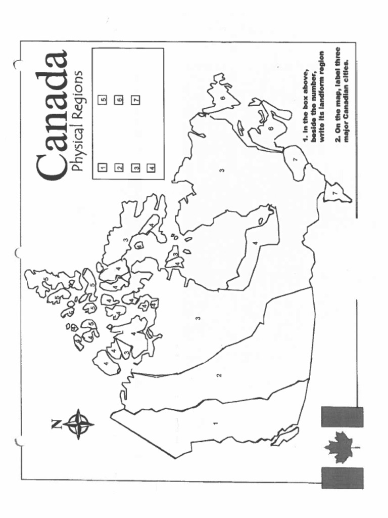CGC 1W Canada's Landform Regions Map and Booklet | PDF | Mountains ...