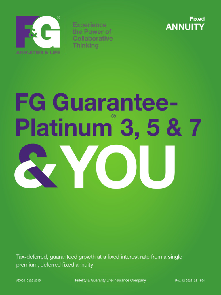 FG Guarantee-Platinum MYGA Overview | PDF | Life Insurance | Insurance