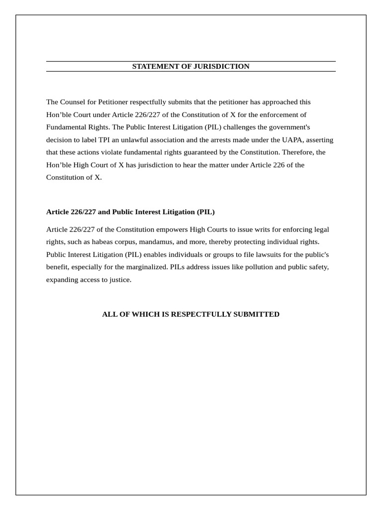 Statement of Jurisdiction | PDF