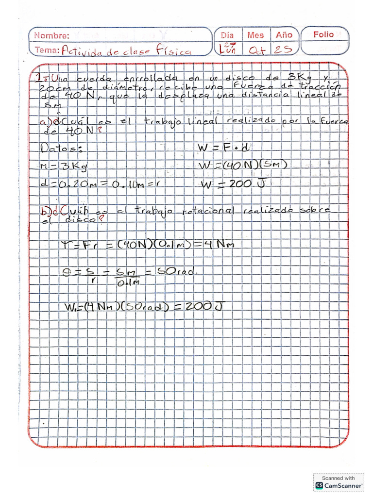 Ejercicios Cantidad de Movimiento Angular | PDF