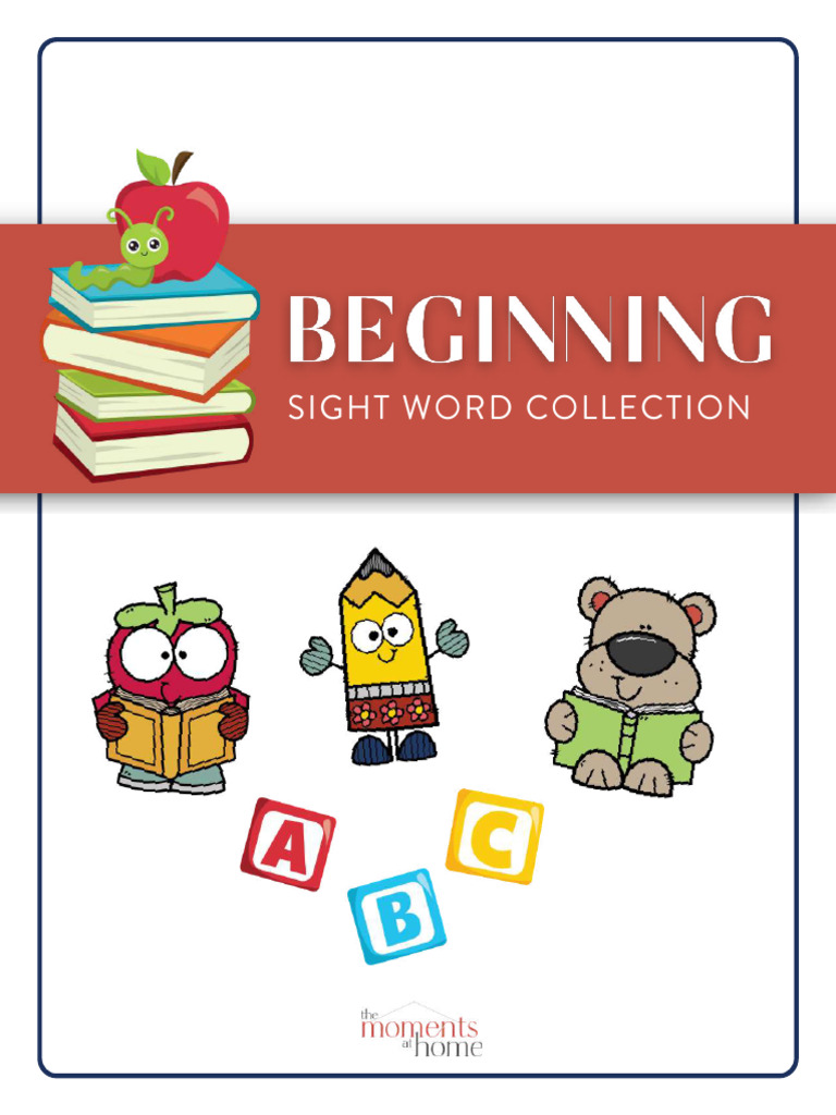 Beginning Sight Word Collection by TMAH | PDF | Learning | Human ...